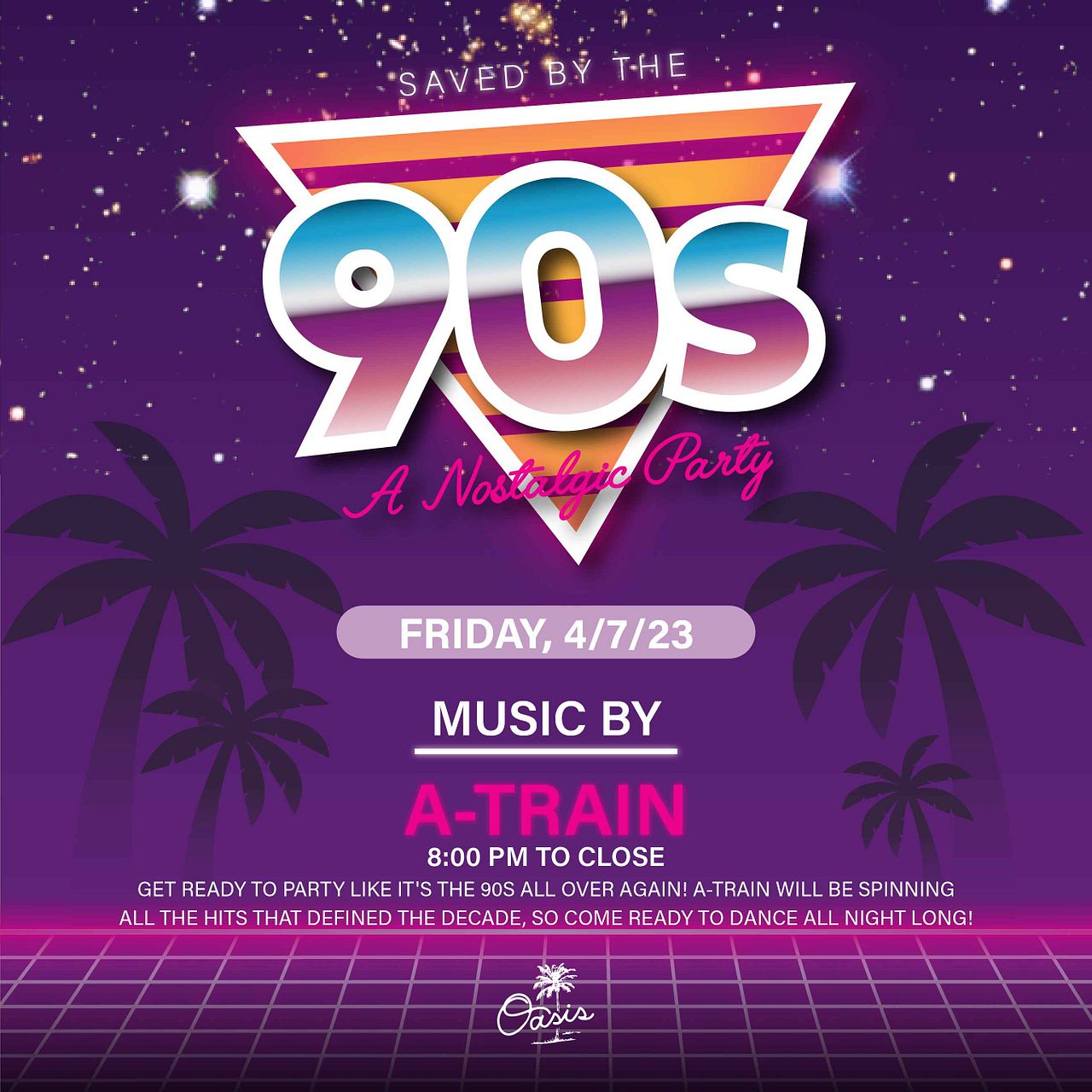 Saved by the 90s | A Nostalgic Party Tickets at Oasis Wynwood in Miami ...