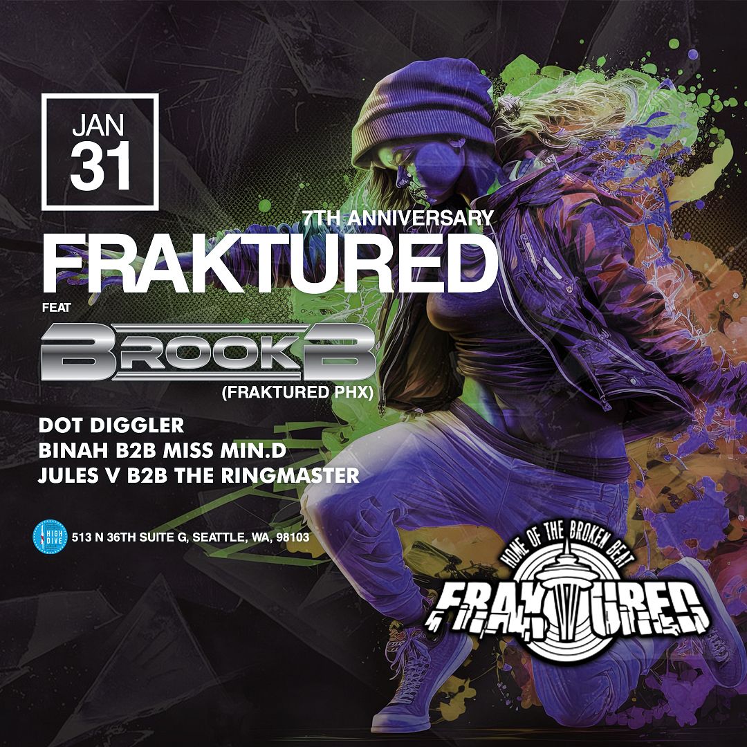 FRAKTURED: Home of the Broken Beat - 7 Year Anniversary Tickets at High Dive in Seattle by High ...