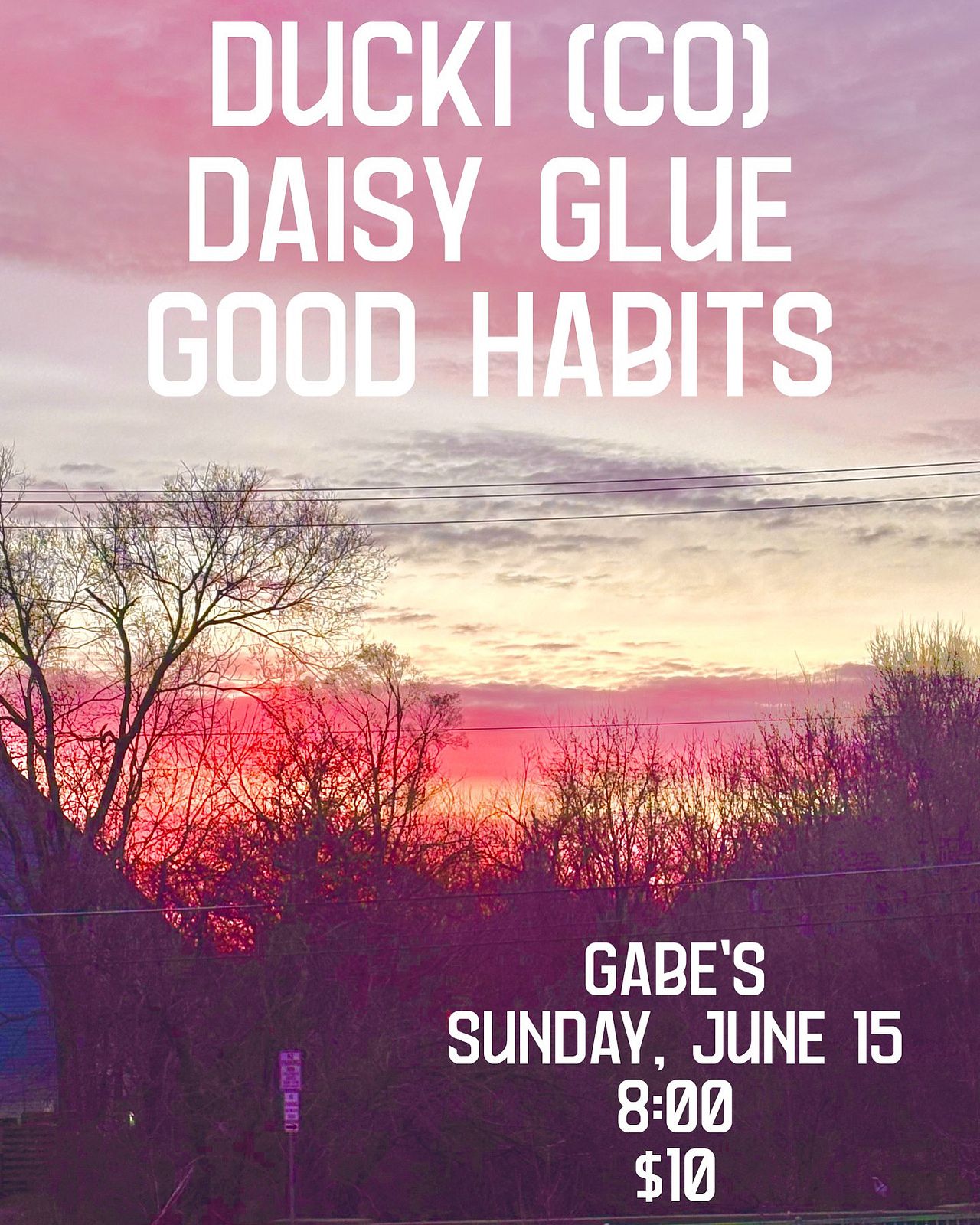 Ducki, Daisy Glue & Good Habits Tickets at Gabe's in Iowa City by Gabe ...