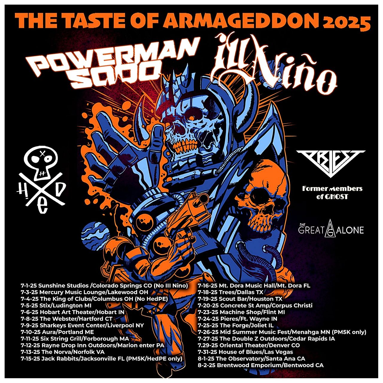 Powerman 5000 & Ill Niño: The Taste of Armageddon 2025 (Houston ...