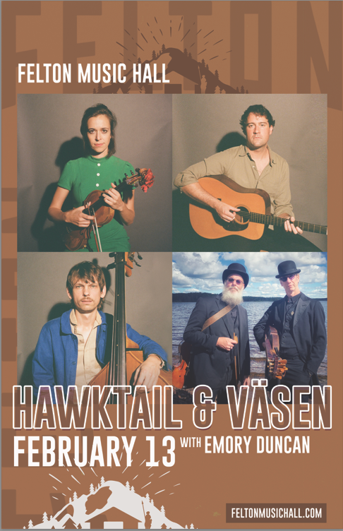 Hawktail & Väsen Tickets at Felton Music Hall in Felton by Felton Music ...