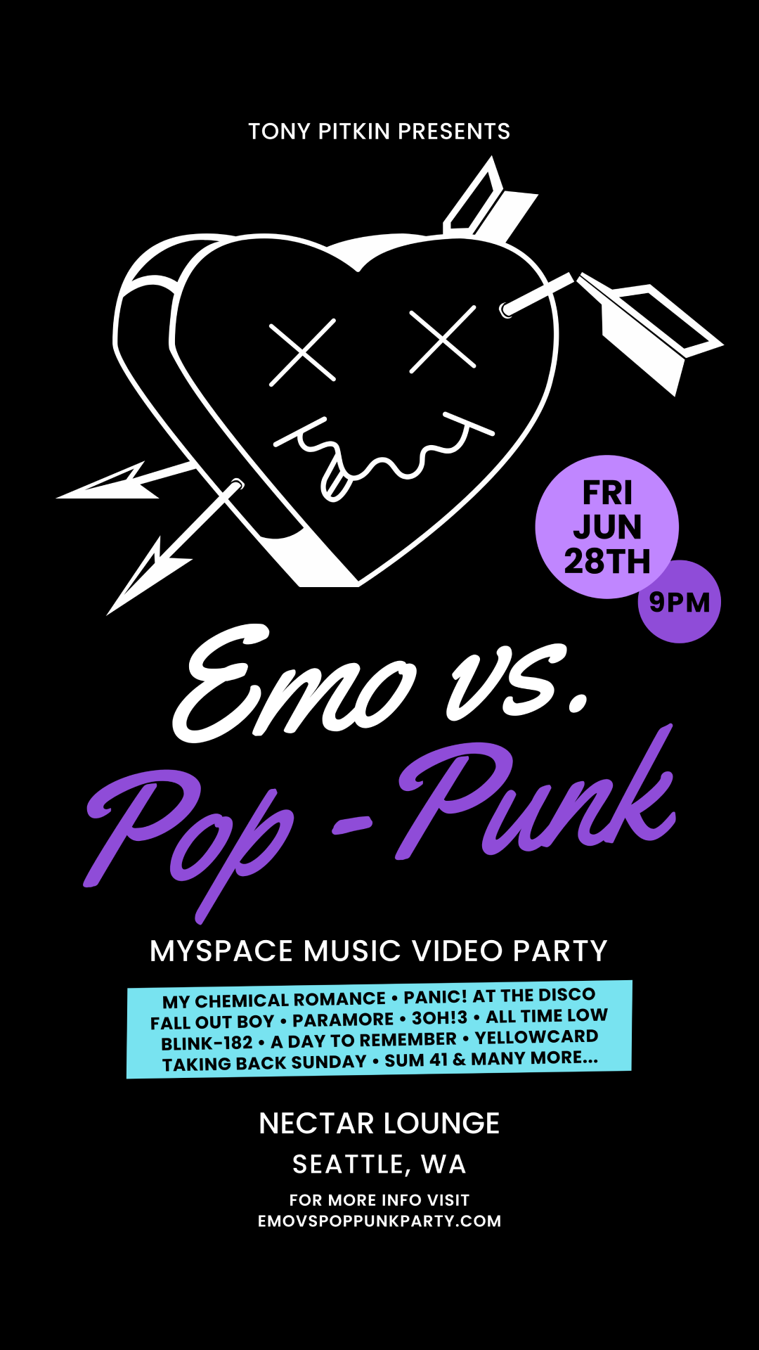 Emo vs. Pop-Punk: Myspace Music Video Party Tickets at Nectar Lounge in ...