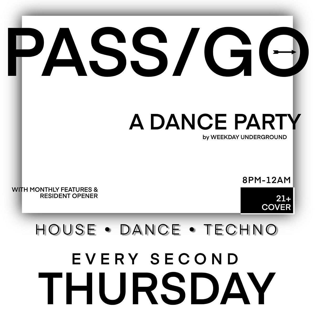 Pass/Go - MONTHLY DJ DANCE PARTY Tickets at Anchor Rock Club in ...