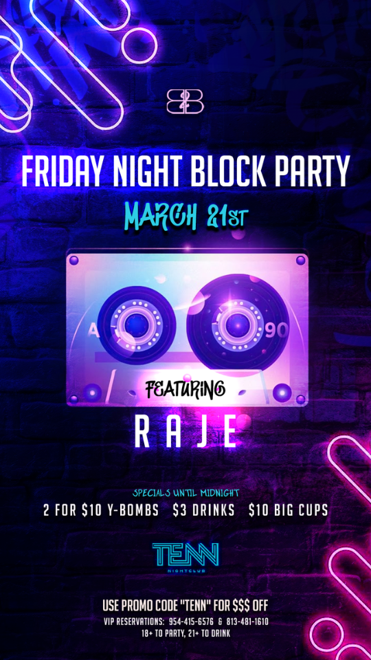 Friday Night Block Party: 3.21.25 Tickets at Tally Strip in Tallahassee ...