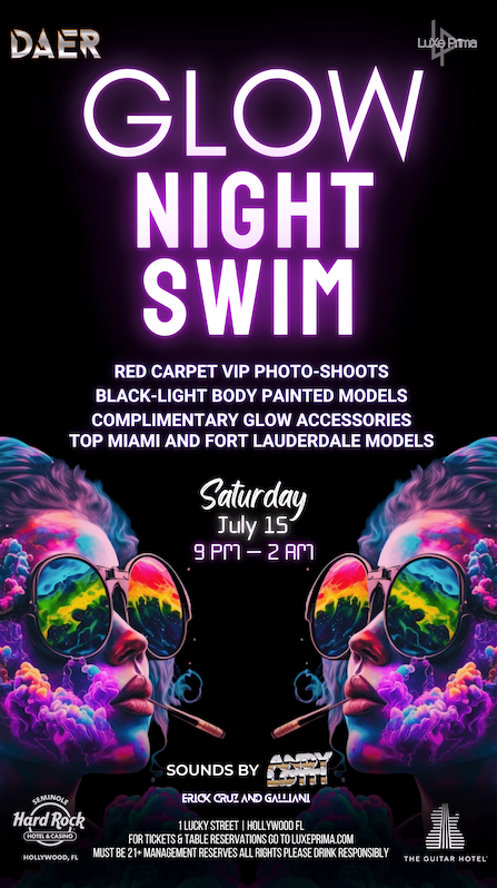 GLOW NIGHT SWIM | DAER Dayclub Afterdark Tickets at DAER Dayclub South ...