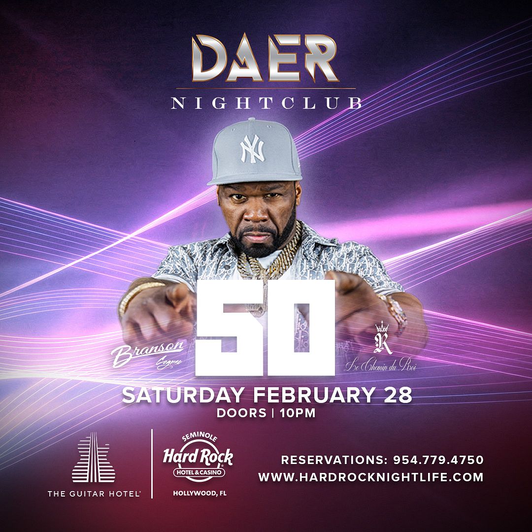 50 Cent | DAER Nightclub Tickets at DAER Nightclub South Florida in ...