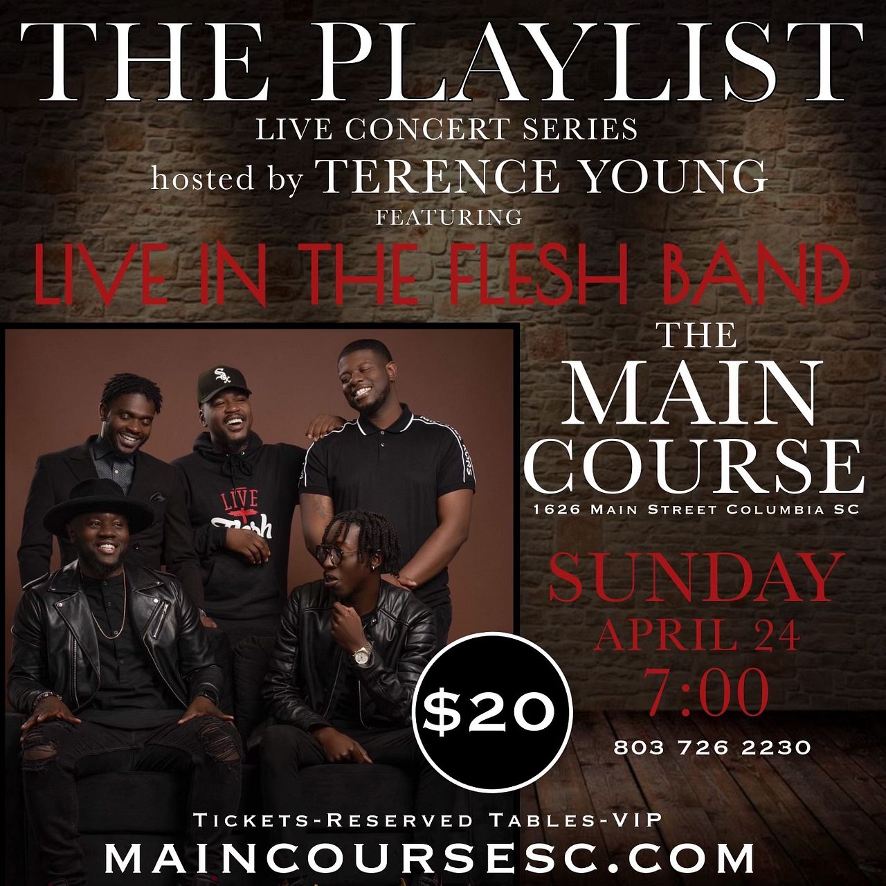 The Playlist (Live in the Flesh Band) (2) Tickets at Main Stage @ Main ...