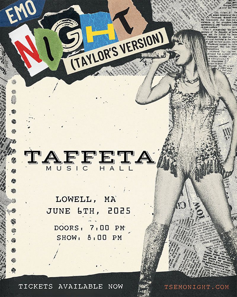 Emo Night (Taylor's Version) Tickets at Taffeta Music Hall in Lowell by Taffeta Music Hall | Tixr