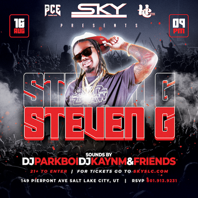 STEVEN G at SKY Tickets at Sky SLC in Salt Lake City by SKY SLC | Tixr