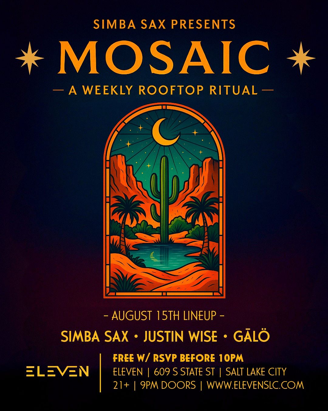 MOSAIC - A WEEKLY ROOFTOP RITUAL Tickets at Eleven SLC in Salt Lake ...