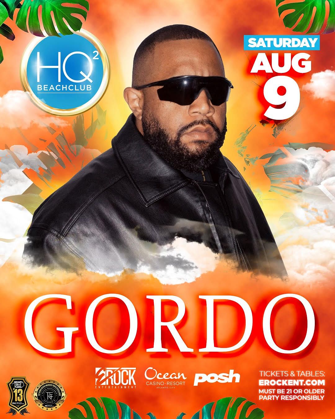 HQ2 Beach Club: Gordo Tickets at HQ2 Beachclub at Ocean Casino Resort in Atlantic City by E-Rock ...