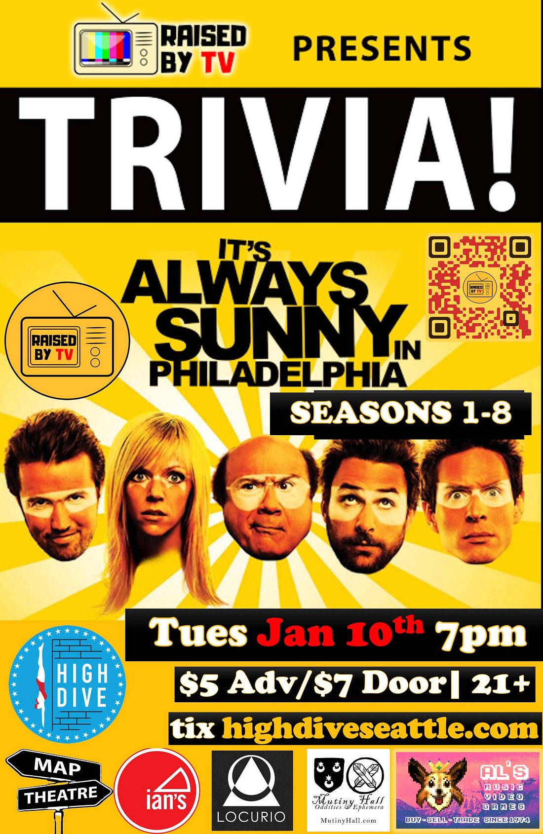 RAISED BY TV: ITS ALWAYS SUNNY IN PHILADELPHIA Trivia Night! Tickets at ...