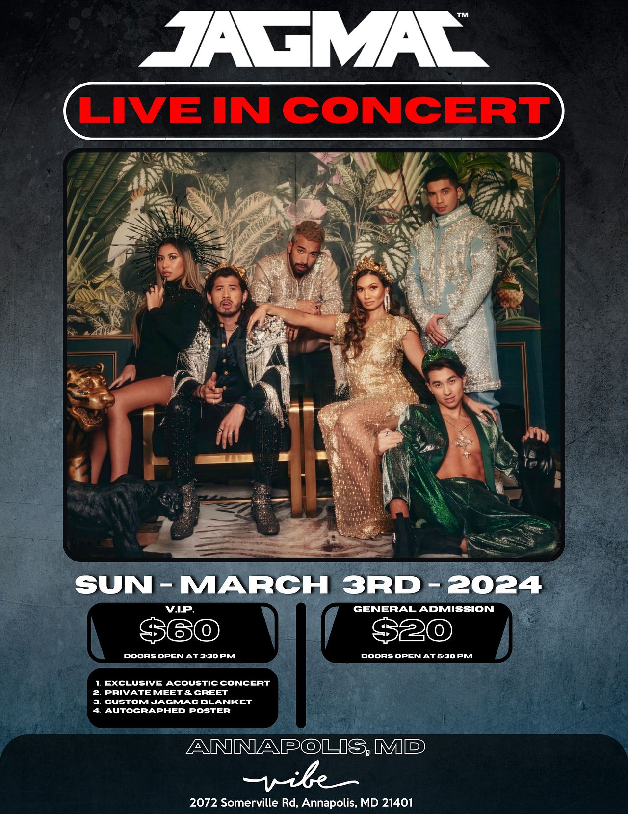 JAGMAC LIVE IN CONCERT Tickets at Vibe in Annapolis by Club Vibe | Tixr