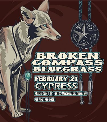 Broken Compass Bluegrass Tickets at Cypress Reno in Reno by Cypress Reno | Tixr