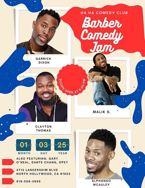 Barber Comedy Jam Tickets at Ha Ha Comedy Club in Los Angeles by Haha ...