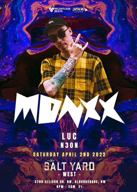 Monxx Tickets at Salt Yard - West in Albuquerque by RB - Albuquerque | Tixr
