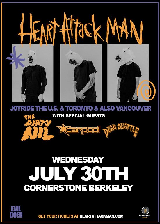 Heart Attack Man Tickets at Cornerstone in Berkeley by Cornerstone ...