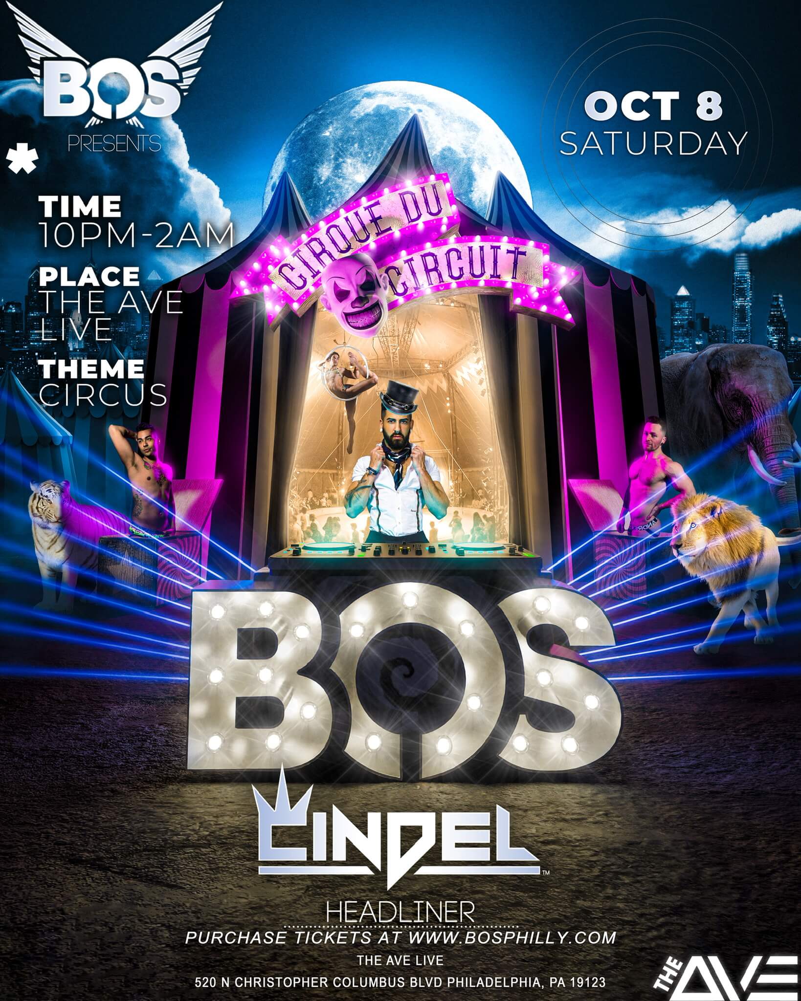 BOS Presents: Cirque Du Circuit Tickets at The Ave Live in Philadelphia ...