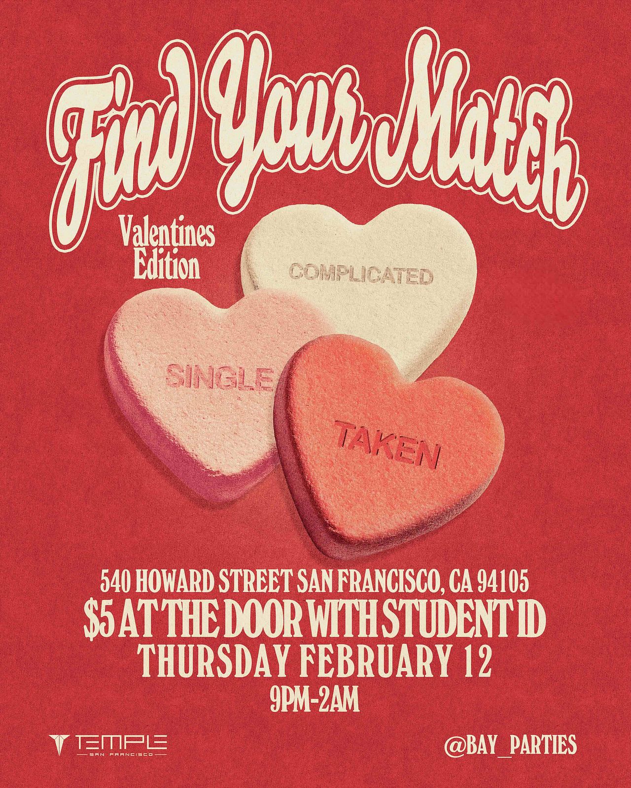 Find Your Match | Valentines Edition (18+) Tickets at Temple San ...