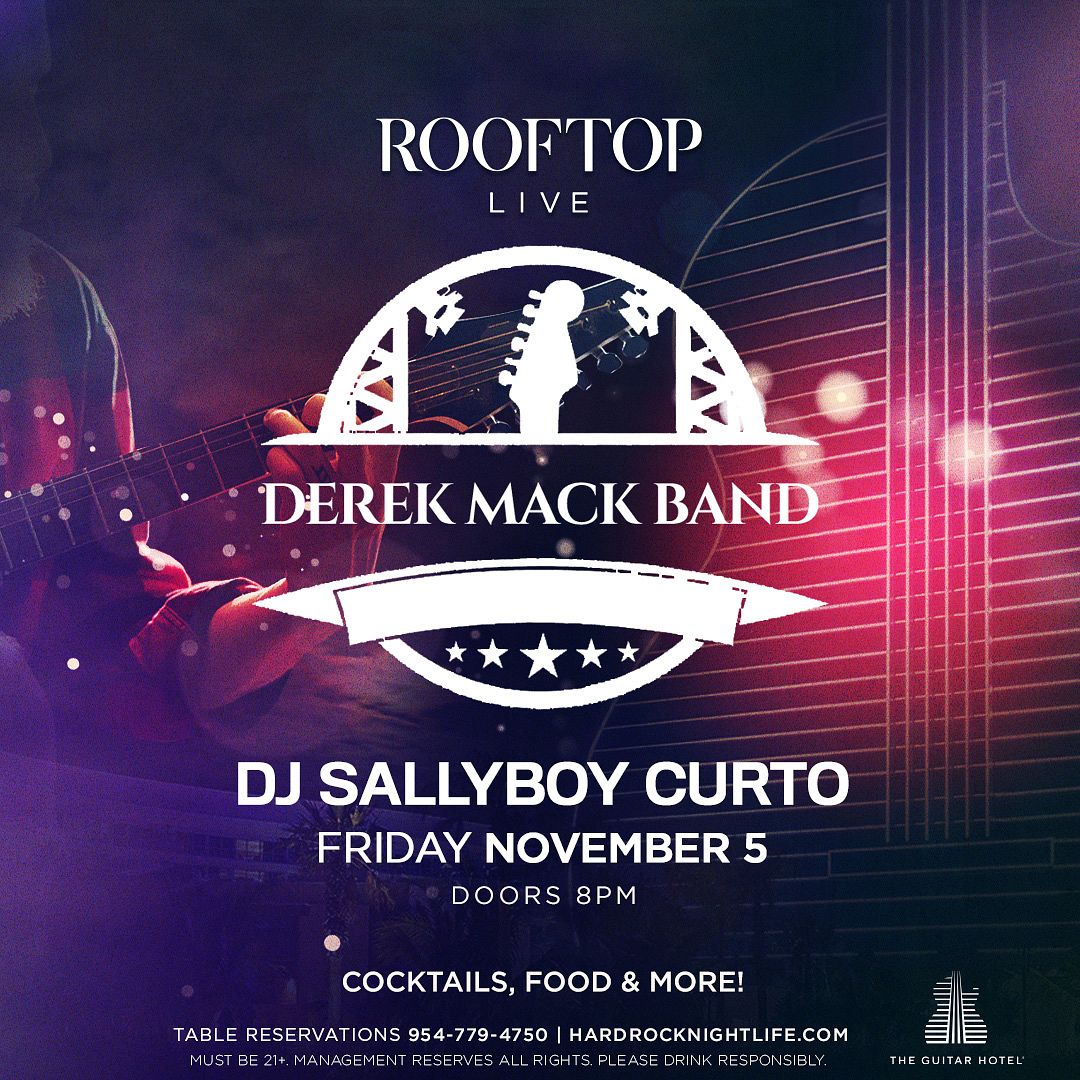 Derek Mack Band Tickets at Rooftop Live in Hollywood by Rooftop Live | Tixr