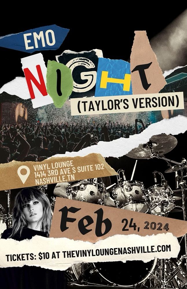 Taylor Swift Emo Night Tickets at The Vinyl Lounge in Nashville by The ...