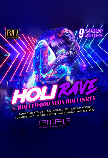 Holi Rave Bollywood Night Tickets at Temple Nightclub in SF by Temple ...