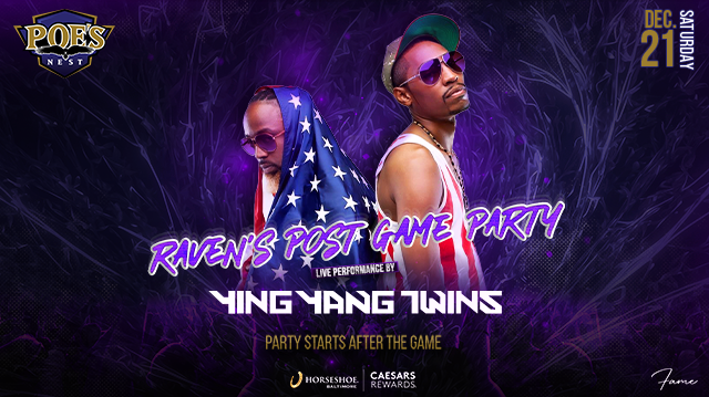 RAVENS POST GAME PARTY featuring YING YANG TWINS Tickets at Poe's Nest ...