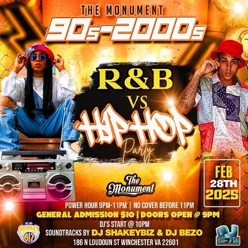 R&B vs Hip-Hop Party Tickets at The Monument in Winchester by The ...