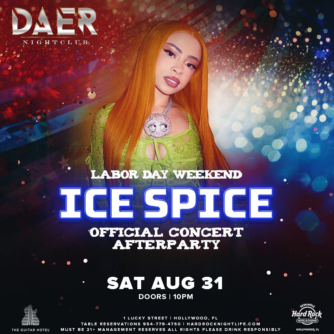 Ice Spice | DAER Nightclub - Hard Rock Holly Tickets at DAER Nightclub ...