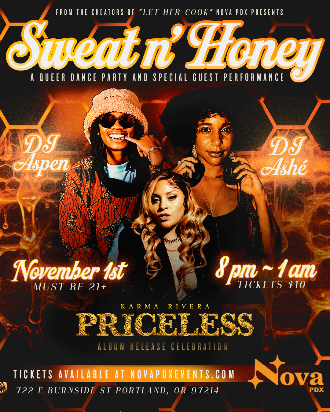 Sweat N Honey ||| A Queer Dance Party Tickets at Nova PDX in Portland ...