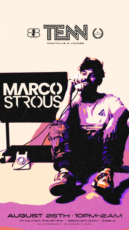 Marco Strous at Tenn Nightclub Tickets at TENN Nightclub in Tallahassee ...