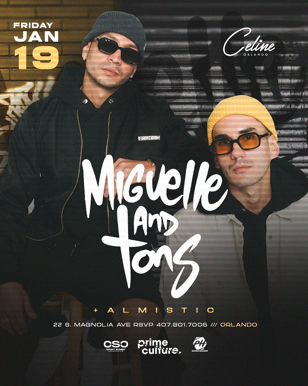 Miguelle & Tons Tickets at CELINE ORLANDO in Orlando by Celine Orlando ...