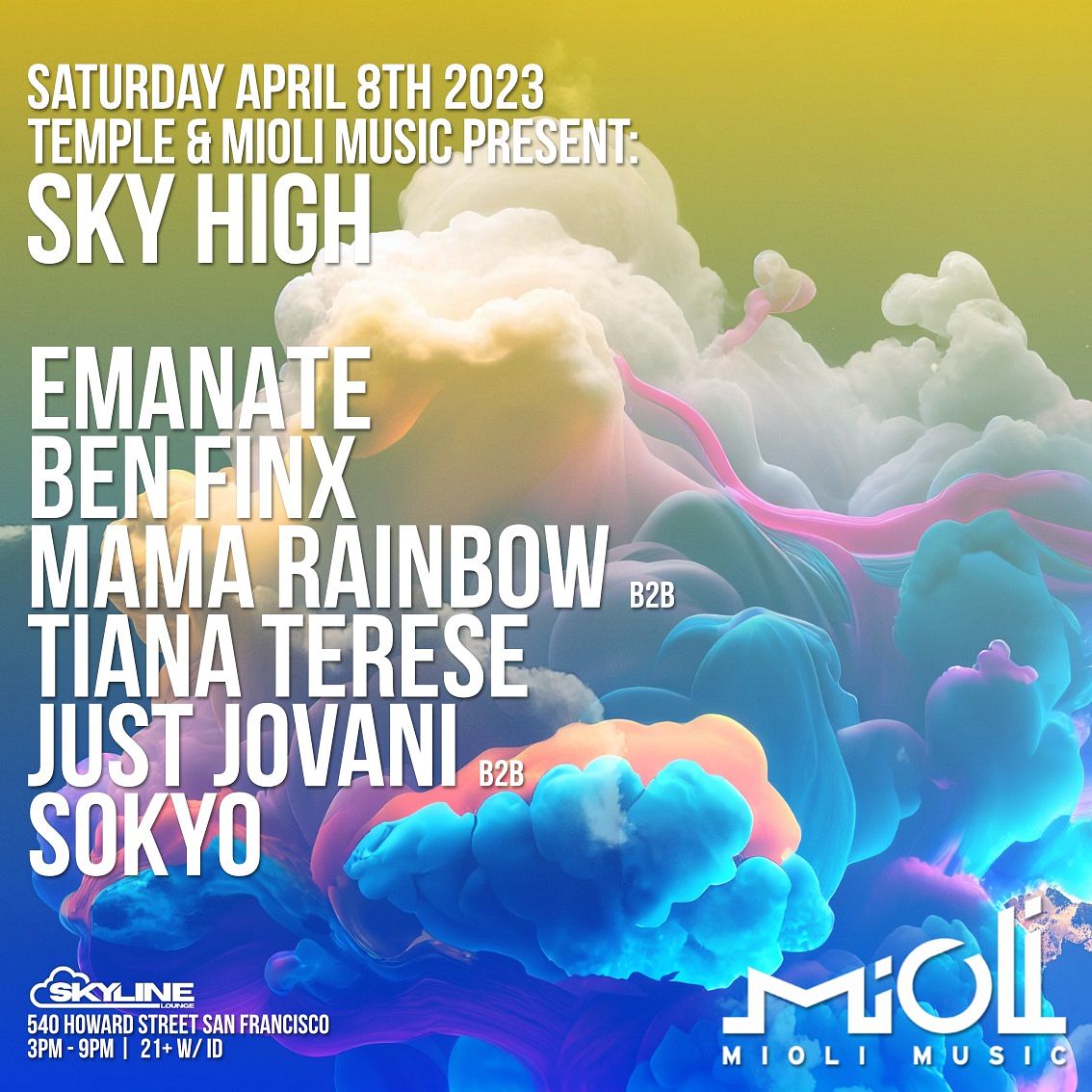 Sky High @ The Skyline Lounge Tickets at Temple Nightclub in SF by ...