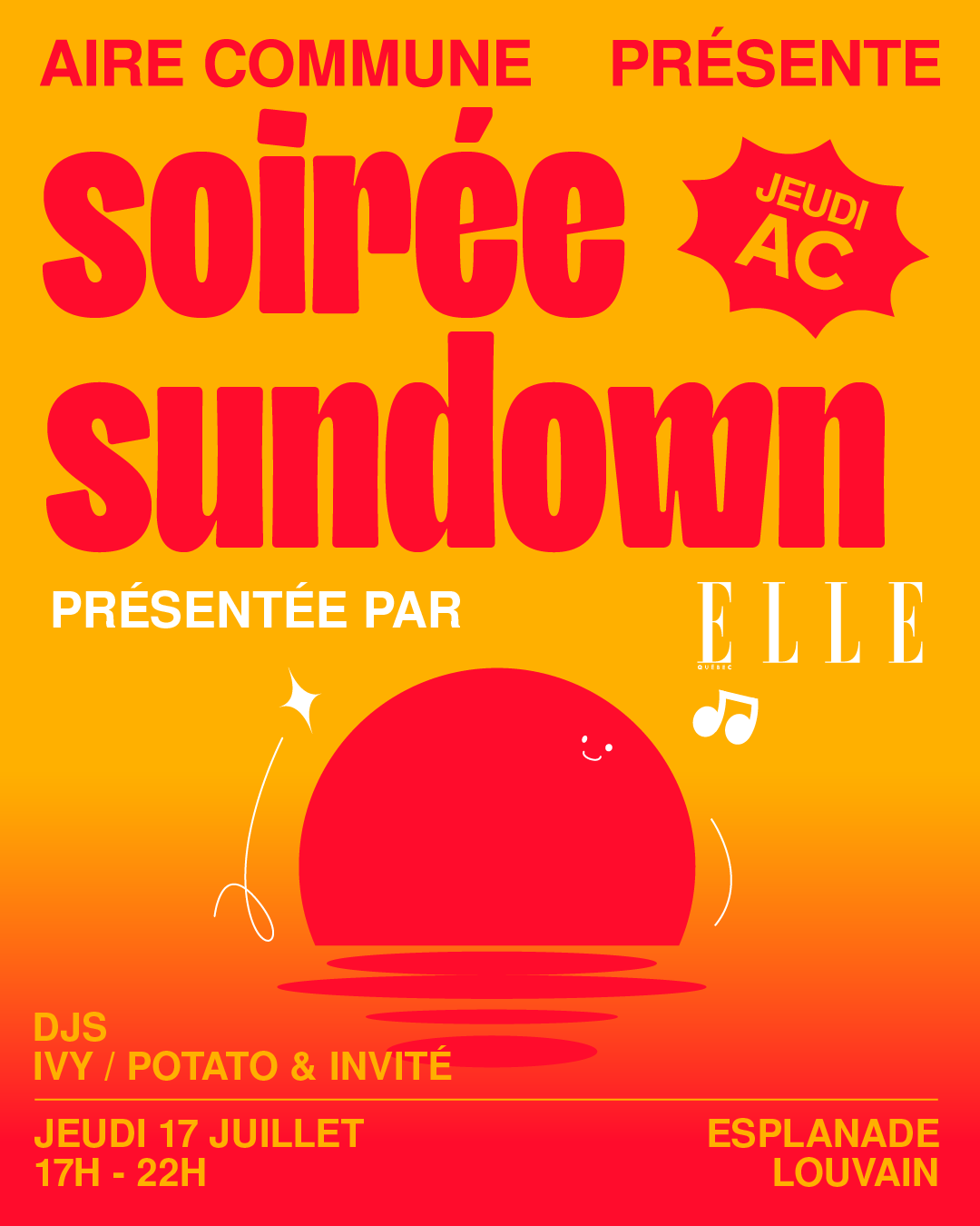 Soirée Sundown présentée par ELLE Québec Tickets at Esplanade Louvain ...