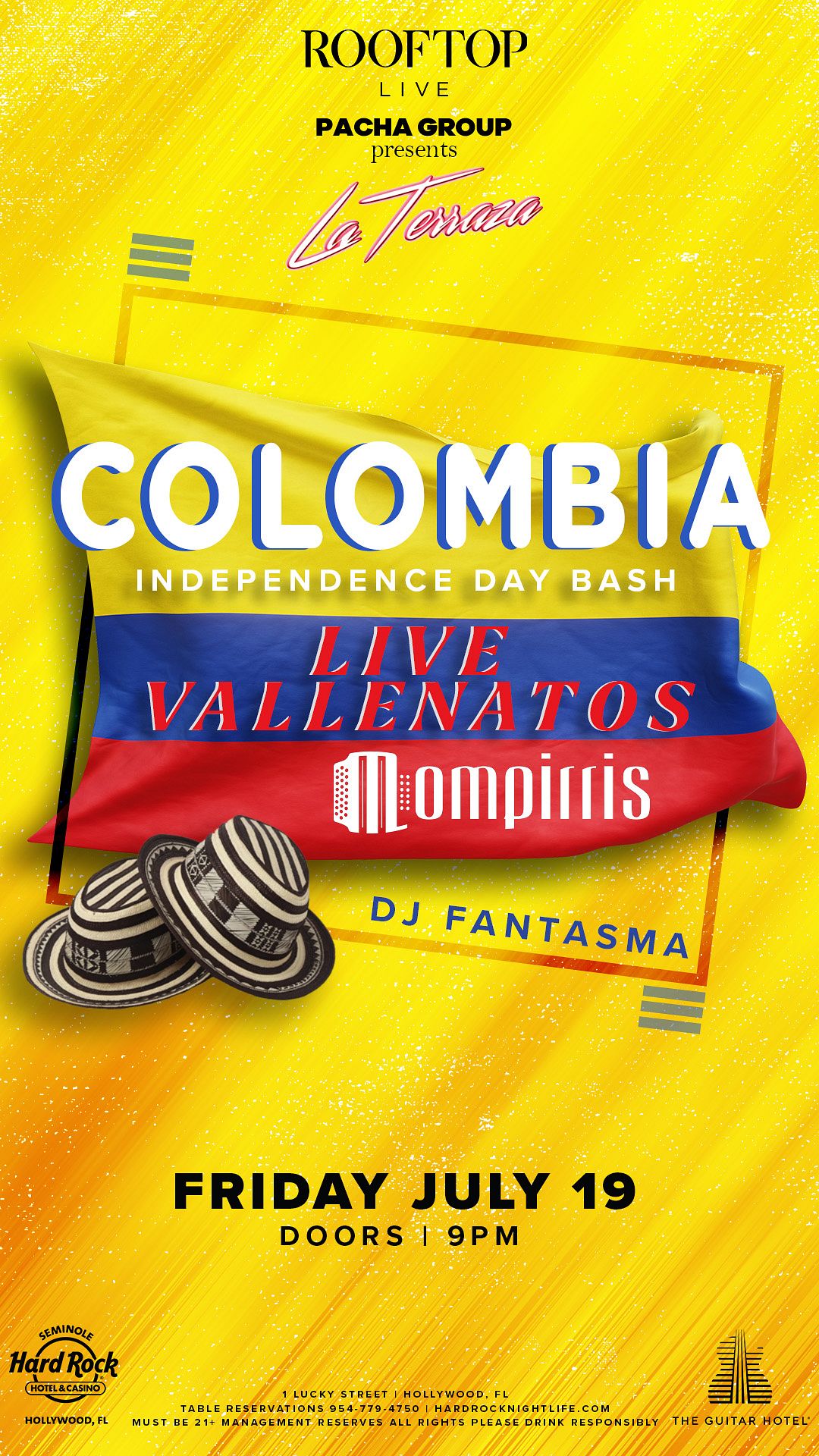 Colombia Independence Day | Rooftop Live Tickets at Rooftop Live in ...