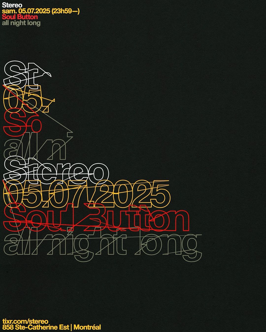 SOUL BUTTON [ALL NIGHT] Tickets at Stereo in Montréal by Stereo | Tixr