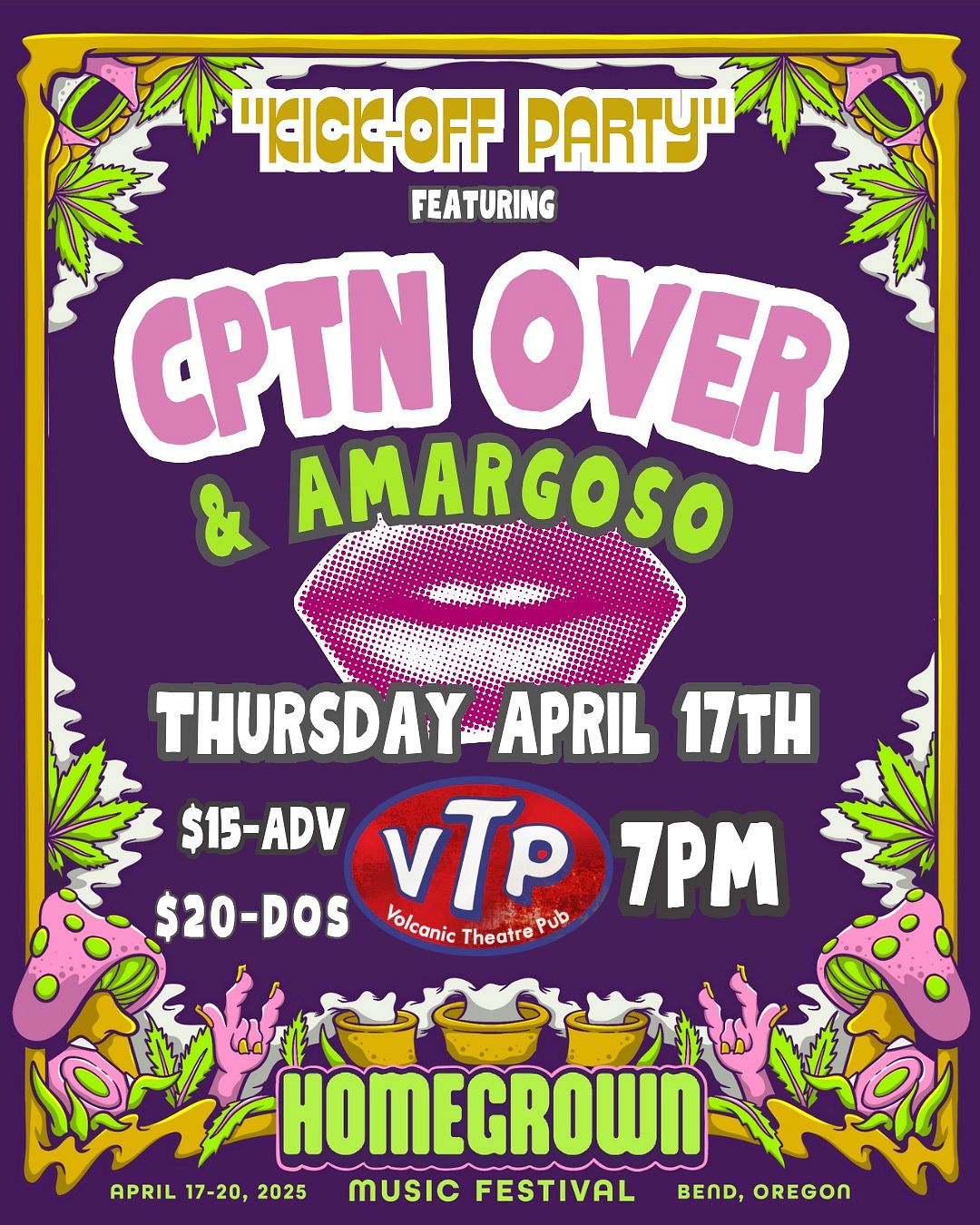 HomeGrown Kick Off Party Tickets at Volcanic Theater Pub in Bend by ...