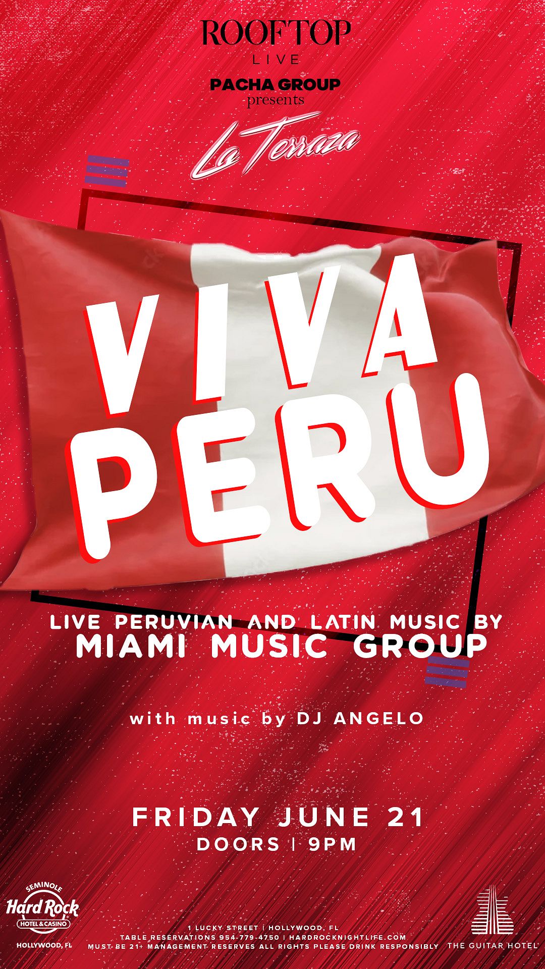 Viva Peru | Rooftop Live - Hard Rock Holly Tickets at Rooftop Live in ...