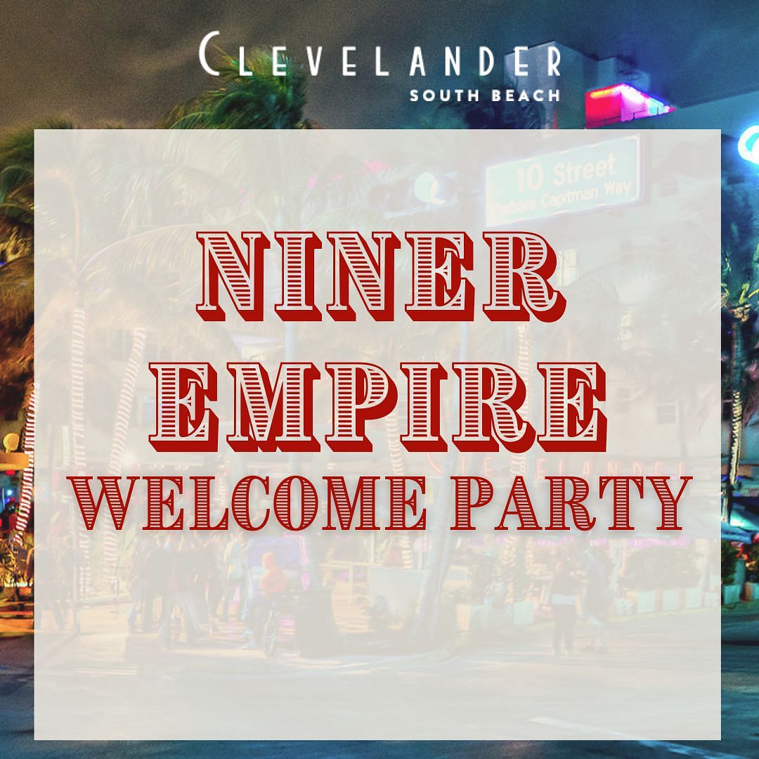 Niner Empire Welcome Party 12/20 Tickets at Clevelander South Beach in ...