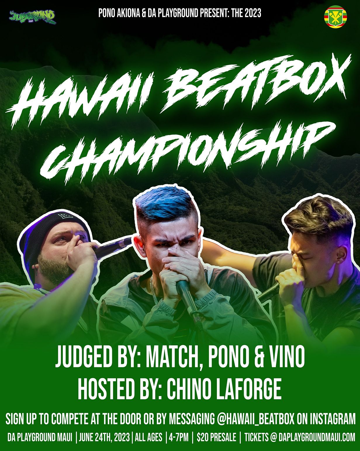 HAWAI'I BEATBOX CHAMPIONSHIP Tickets at da Playground Maui in Wailuku ...