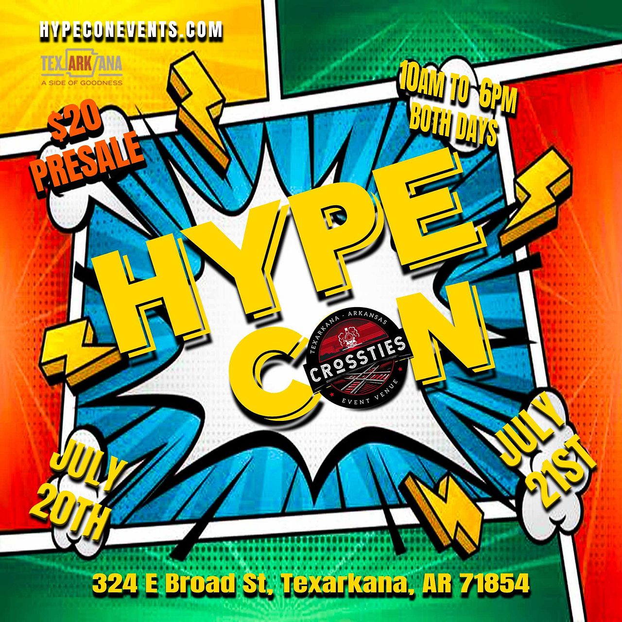 Hypecon Tickets at crossties in Texarkana by Hypecon | Tixr