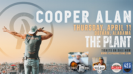 COOPER ALAN - LIVE at The Plant Tickets at The Plant in Dothan by 423 ...