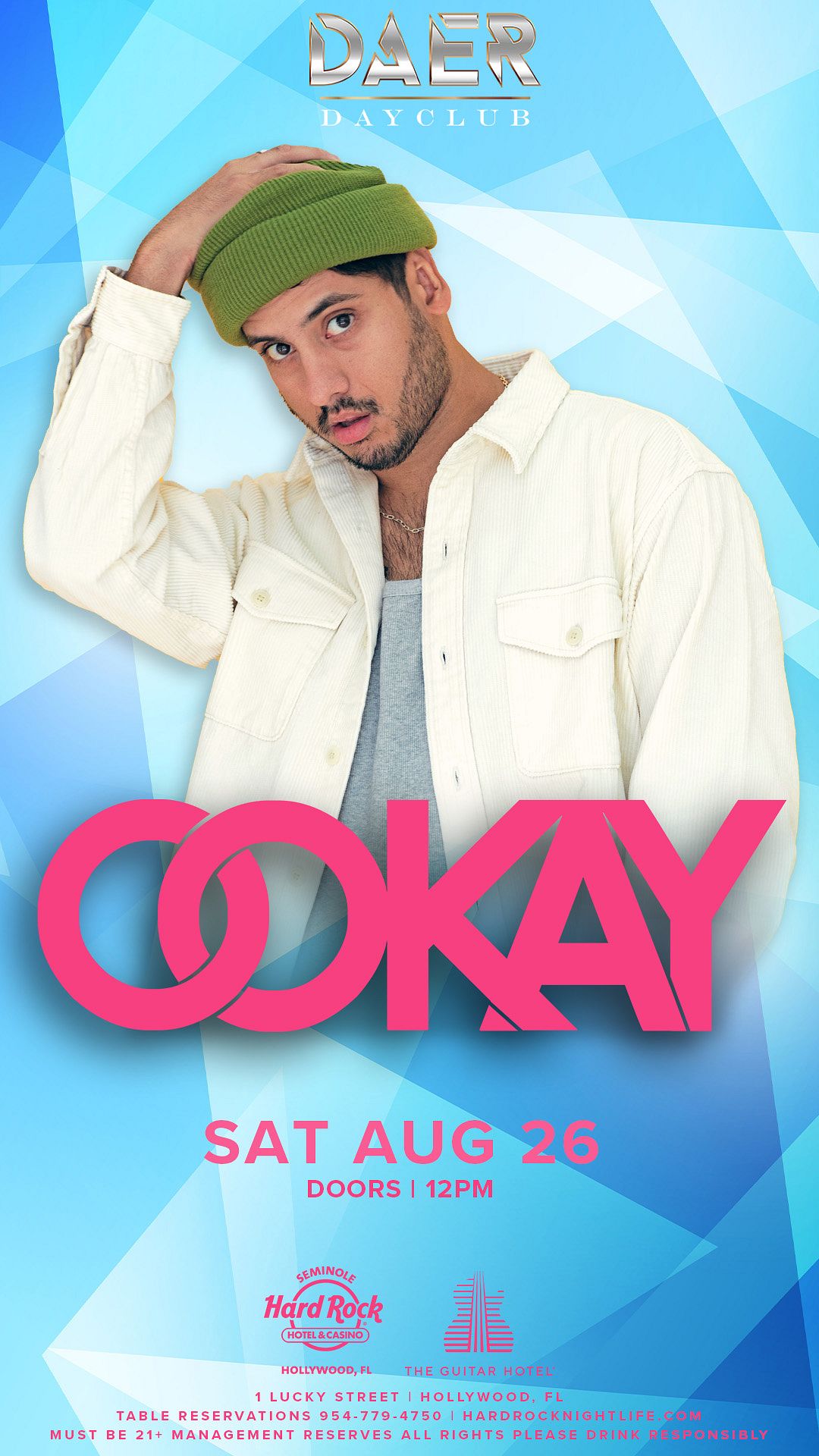Ookay | DAER Dayclub - Hard Rock Holly Tickets at DAER Dayclub South Florida in Hollywood by ...