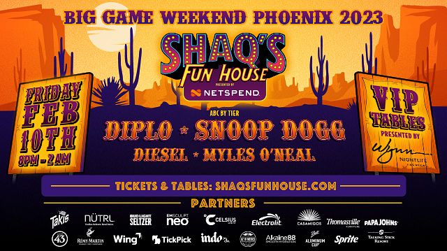 Shaq's Fun House Big Game Weekend Phoenix 2023 Tickets at Talking Stick ...