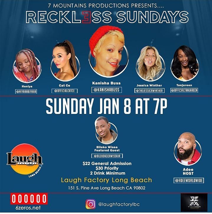 Reckless Sundays Tickets at Laugh Factory Long Beach in Long Beach by ...