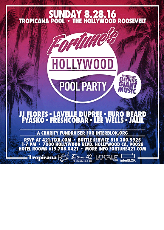 Fortune's Hollywood Pool Party Tickets at The Tropicana Pool at the ...