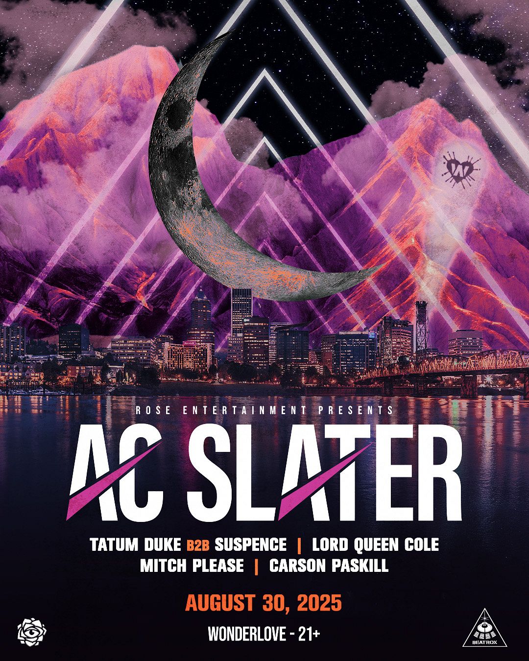 AC SLATER at WonderLove Tickets at Wonderlove in Portland by Rose Entertainment PNW | Tixr