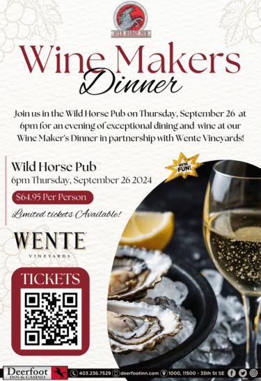 Wine Makers Dinner Tickets at Deerfoot Inn & Casino in Calgary by ...