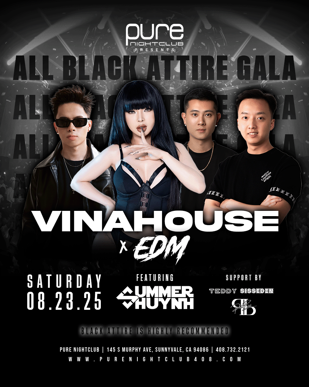 Vina House x EDM - All Black Attire Gala Tickets at Pure Nightclub in ...