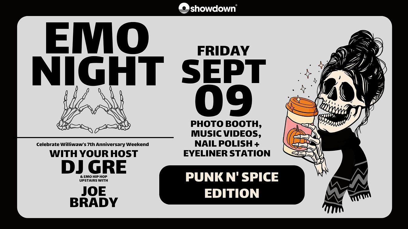 PUNK N' SPICE EMO NIGHT Tickets at Williwaw in Anchorage by Showdown ...